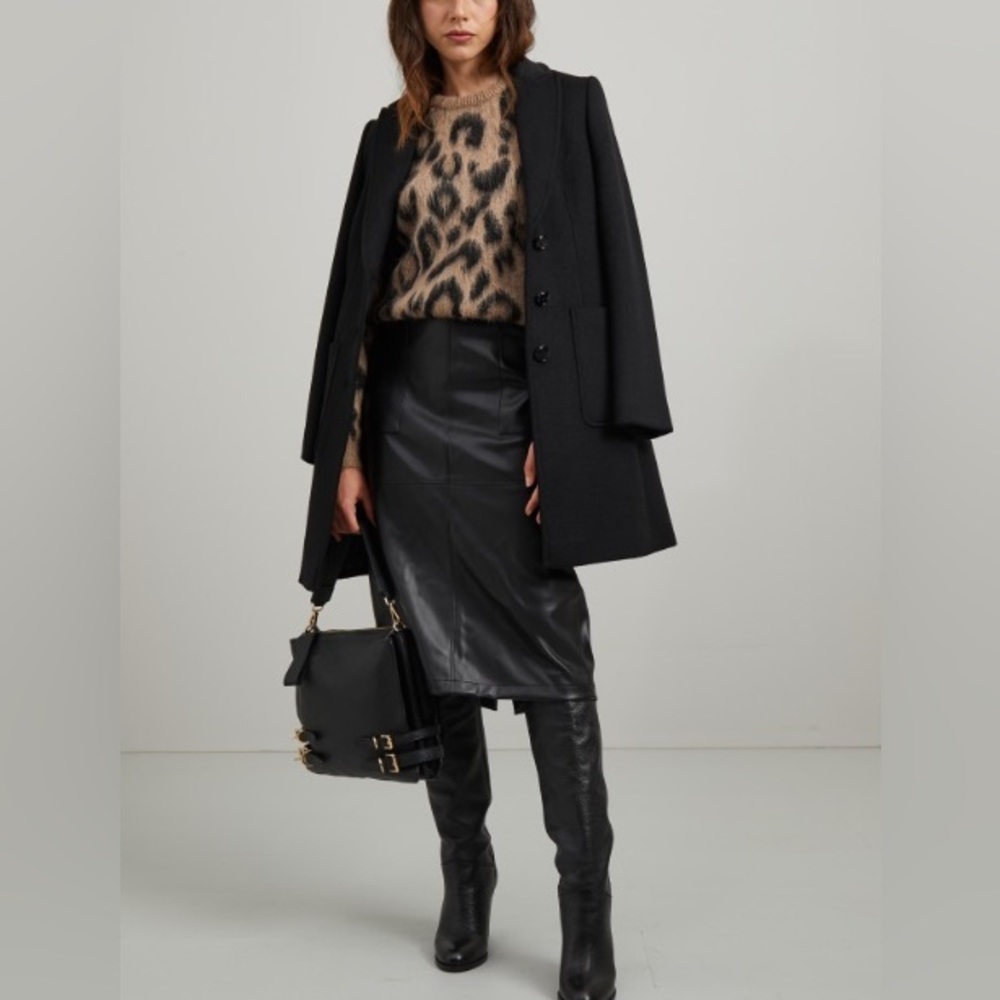 Max Mara Studio Label-Replaced Leopard Print Wool & M… - Gem